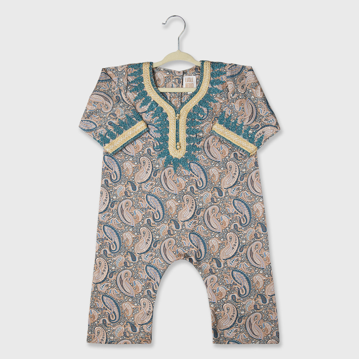 Jalabiya Onesie Ghaliya Paisleys Collection - Blue – Little Bedoo